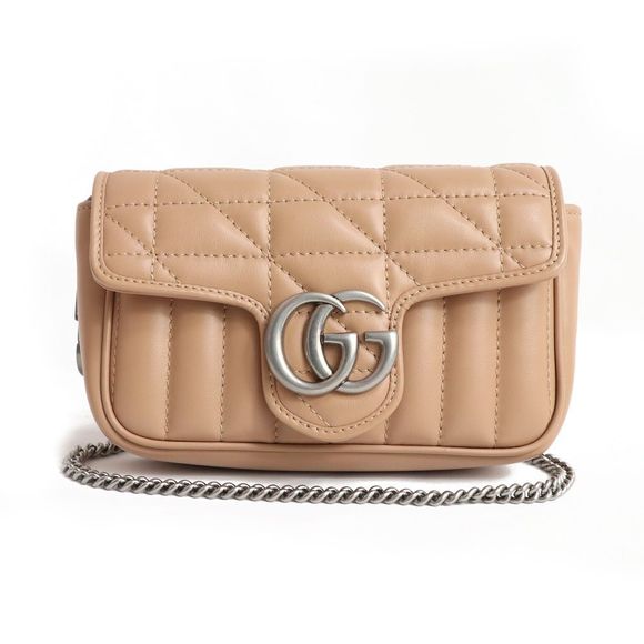 Gucci | Bags | Guccicrossbody Super Mini Chain Shoulder Bag Gg Chevron ...